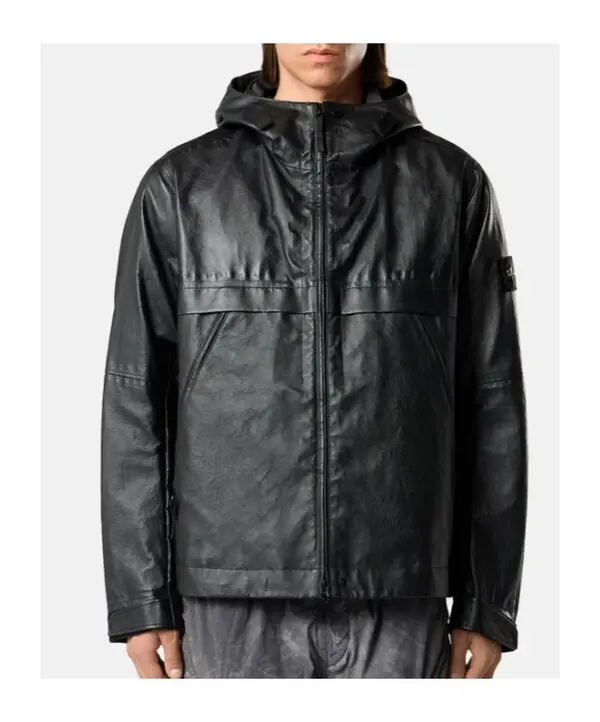 Stone Island Hooded Jacket With Concealed Zip Pockets