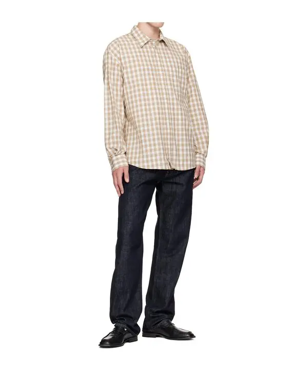 SUNFLOWER Checked Button-up Shirt