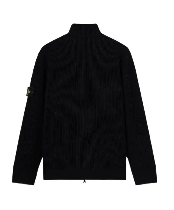 Stone Island Ribbed Zip-up Jumper