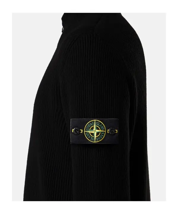 Stone Island Ribbed Zip-up Jumper