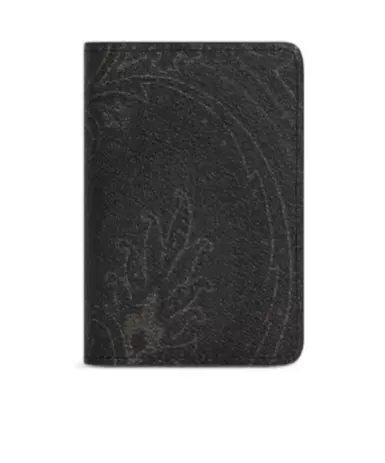 Etro Arnica Document And Card Holder - Black