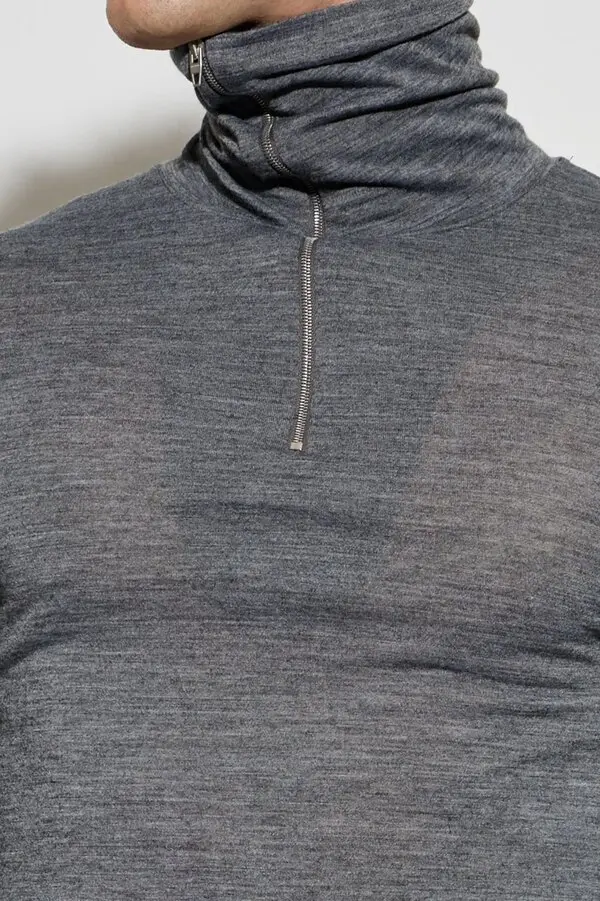 JIL SANDER Half-zip Turtleneck Knitted Sweater