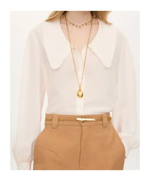 Chloé Scalloped Collar Shirt
