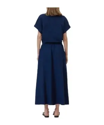 Closed Gathered Slit Maxi Skirt