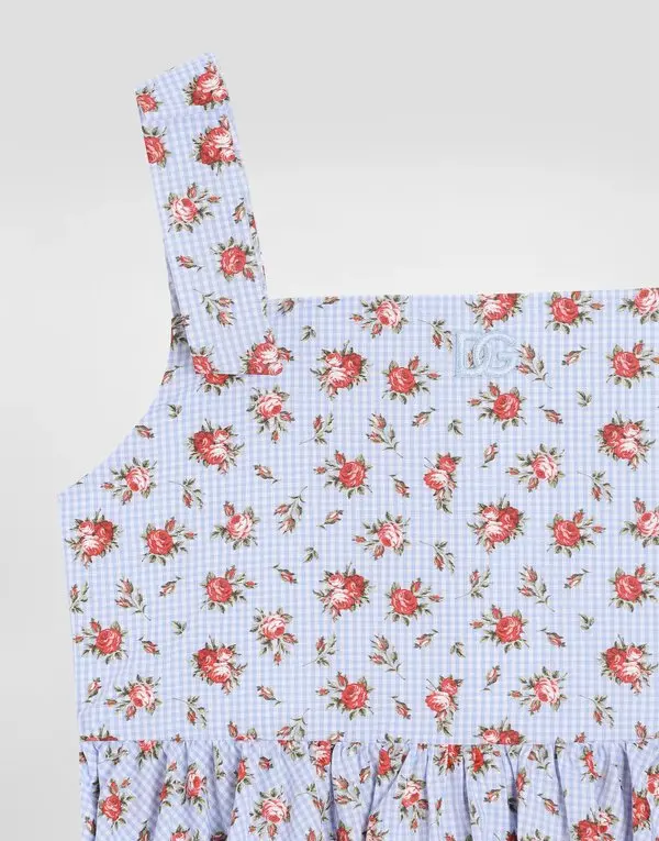Dolce & Gabbana Shirred Floral-print Dress