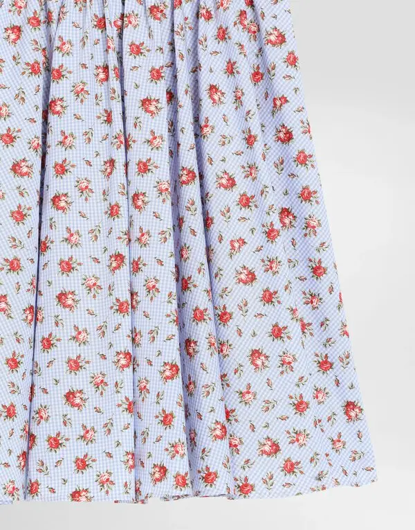 Dolce & Gabbana Shirred Floral-print Dress