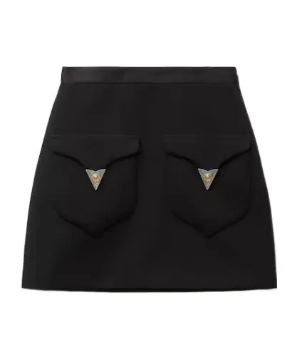 Versace Wool Mini Skirt
