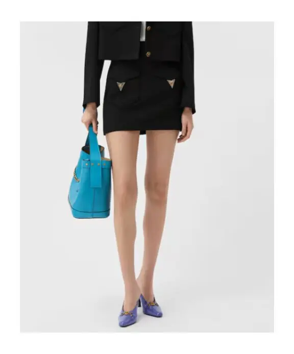 Versace Wool Mini Skirt