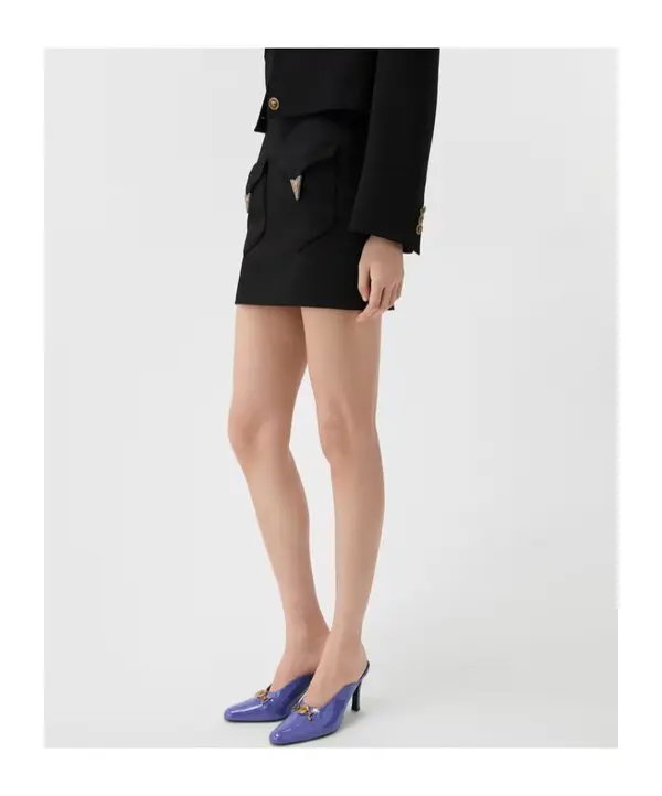 Versace Wool Mini Skirt