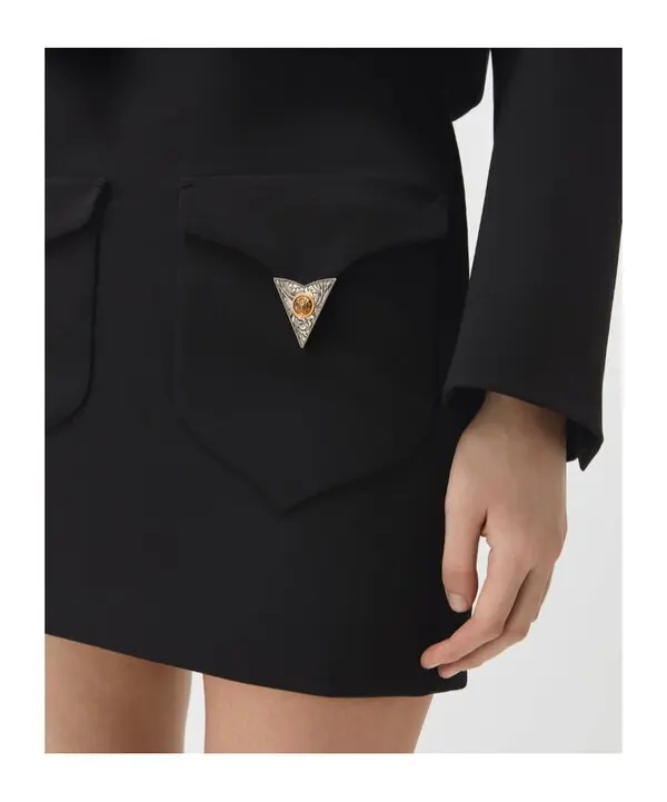 Versace Wool Mini Skirt