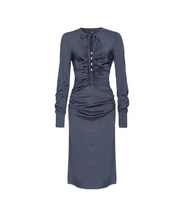 Pinko Ruched Midi Dress