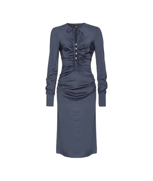 Pinko Ruched Midi Dress