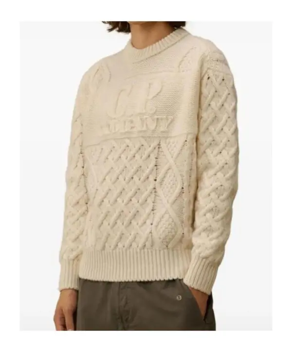 C.P. COMPANY Long-sleeved Crewneck Jumper With Embossed Logo