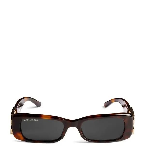 Balenciaga Dynasty Rectangle Sunglasses - Red