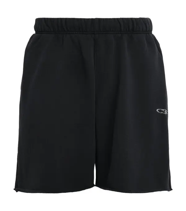 COLE BUXTON Cotton Jersey Sweatshorts With Raw Edge Hem