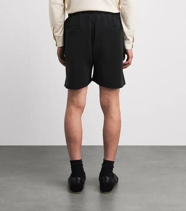 COLE BUXTON Cotton Jersey Sweatshorts With Raw Edge Hem