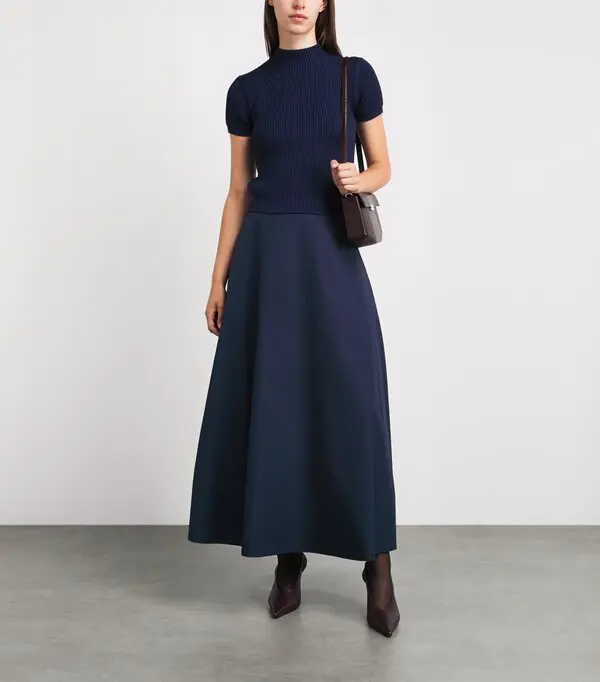 FFORME Cotton-silk Maxi Skirt