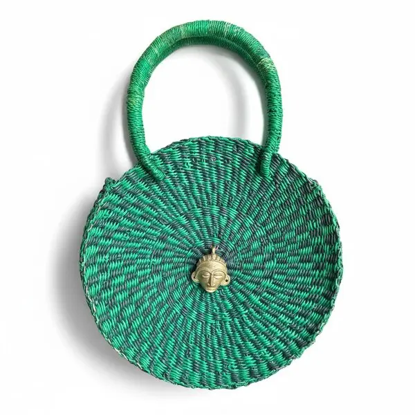 SOKONA Esengo Large — Forest Handwoven Bag
