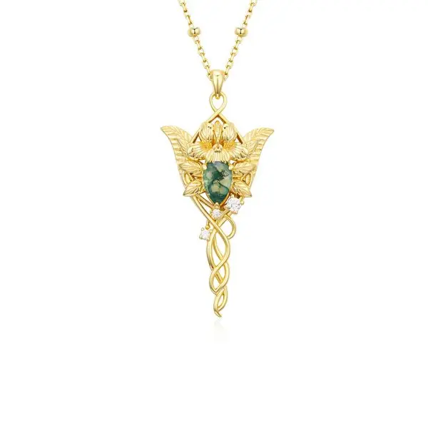 AZURA JEWELRY NEW YORK Evenfall Star Necklace Yellow Vermeil - Gold
