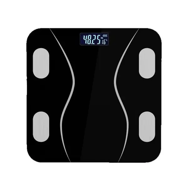 COWIN Smart Bluetooth Body Fat Scale Rechargeable Digital Bathroom Scale With App 400lbs Capacity - Black