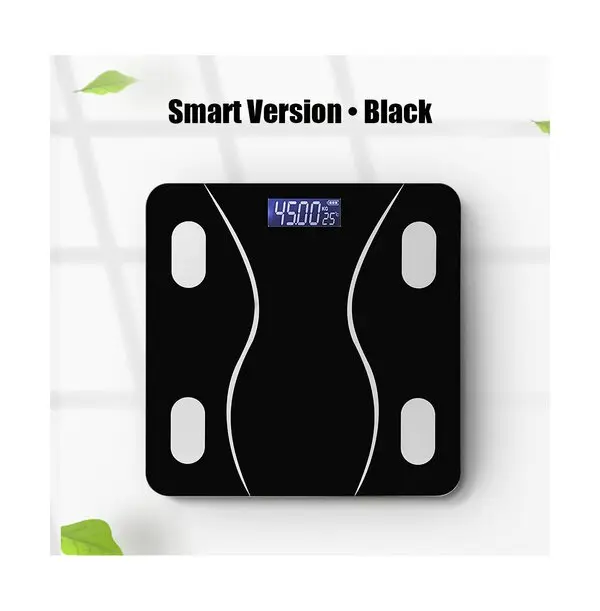 COWIN Smart Bluetooth Body Fat Scale Rechargeable Digital Bathroom Scale With App 400lbs Capacity - Black