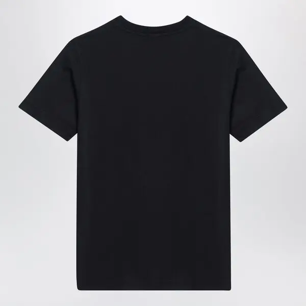 Stone Island Cotton T-shirt With Logo Print - Black