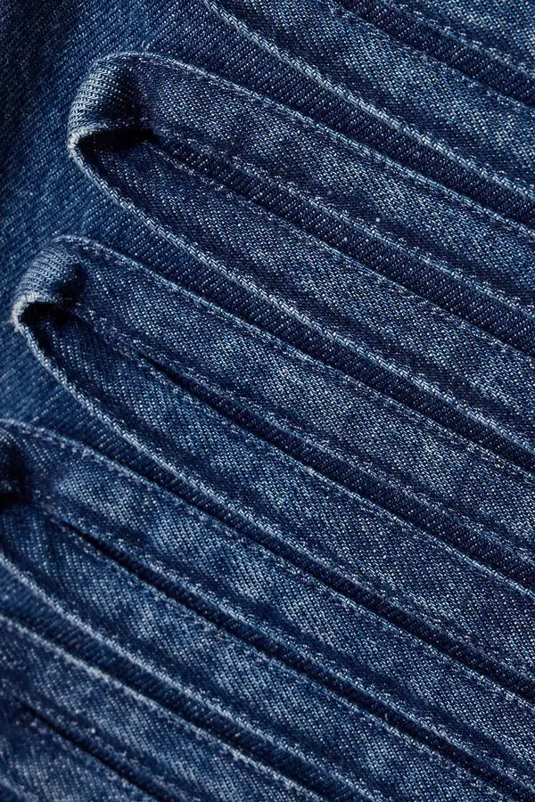 Versace Appliquéd Denim Mini Dress