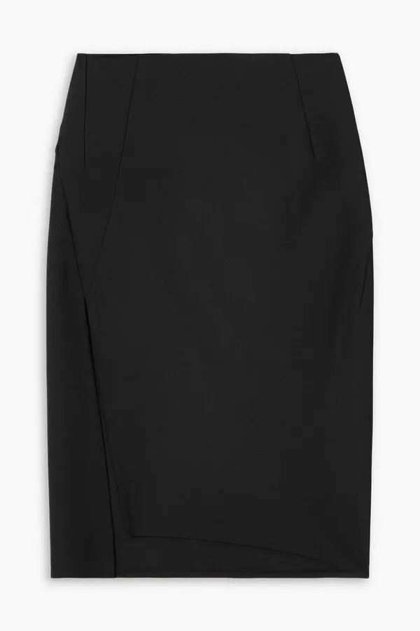 Versace Woolblend Midi Skirt - Black