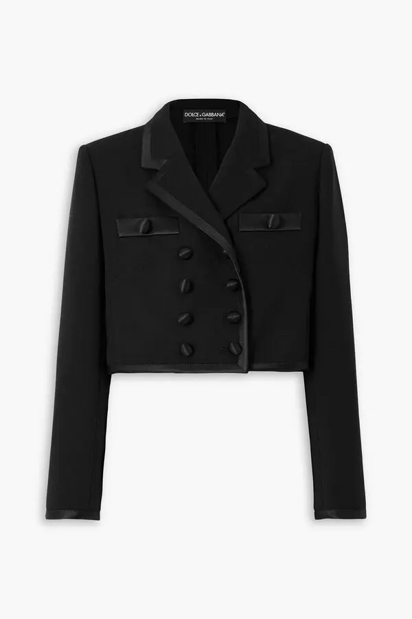 Dolce & Gabbana Satintrimmed Woolblend Blazer