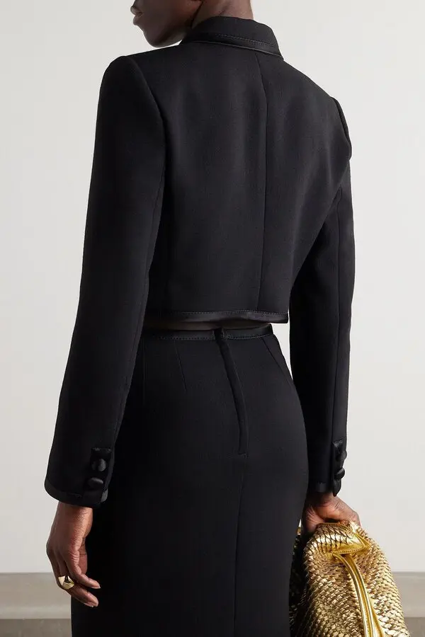 Dolce & Gabbana Satintrimmed Woolblend Blazer