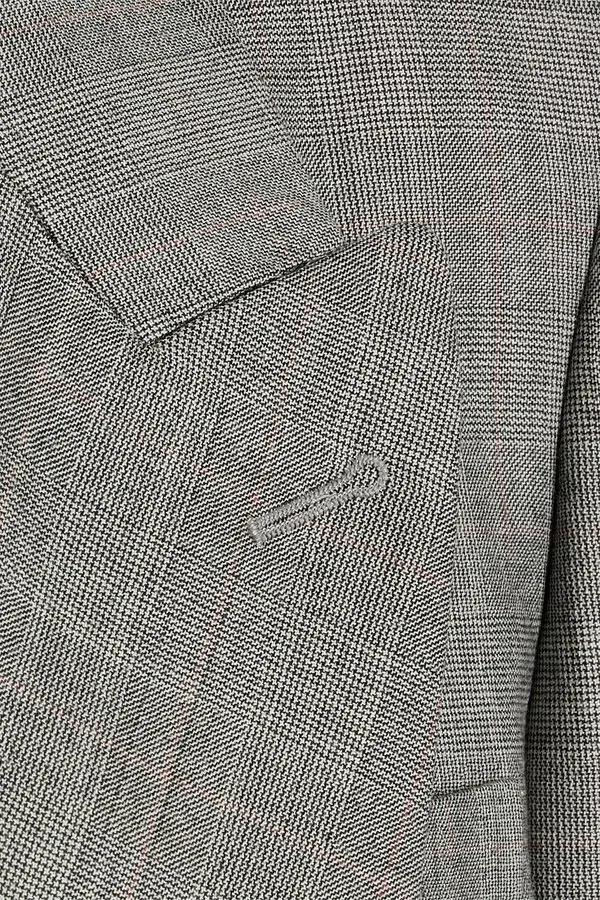 Alexander McQueen Asymmetric Checked Wool Blazer