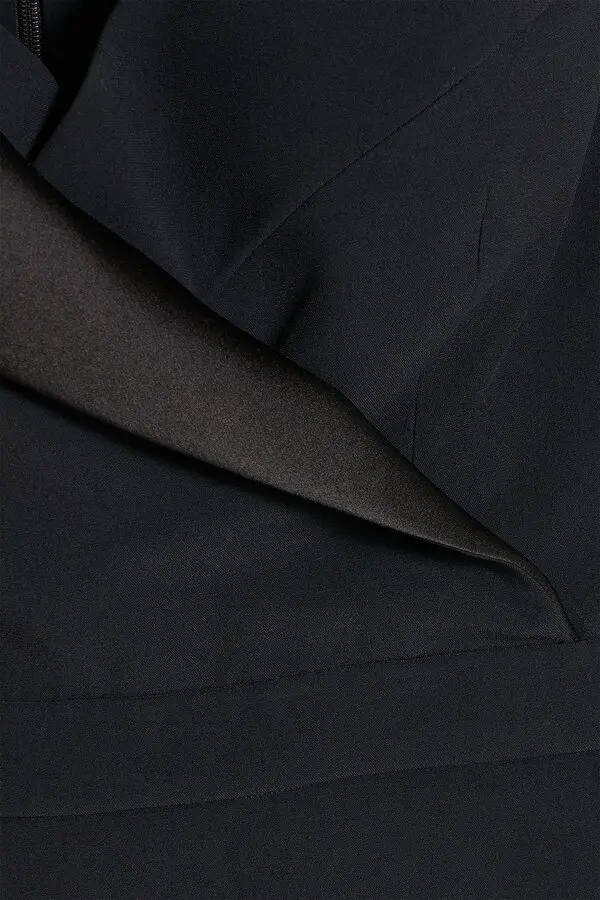 Alexander McQueen Coldshoulder Satintrimmed Crepe Gown