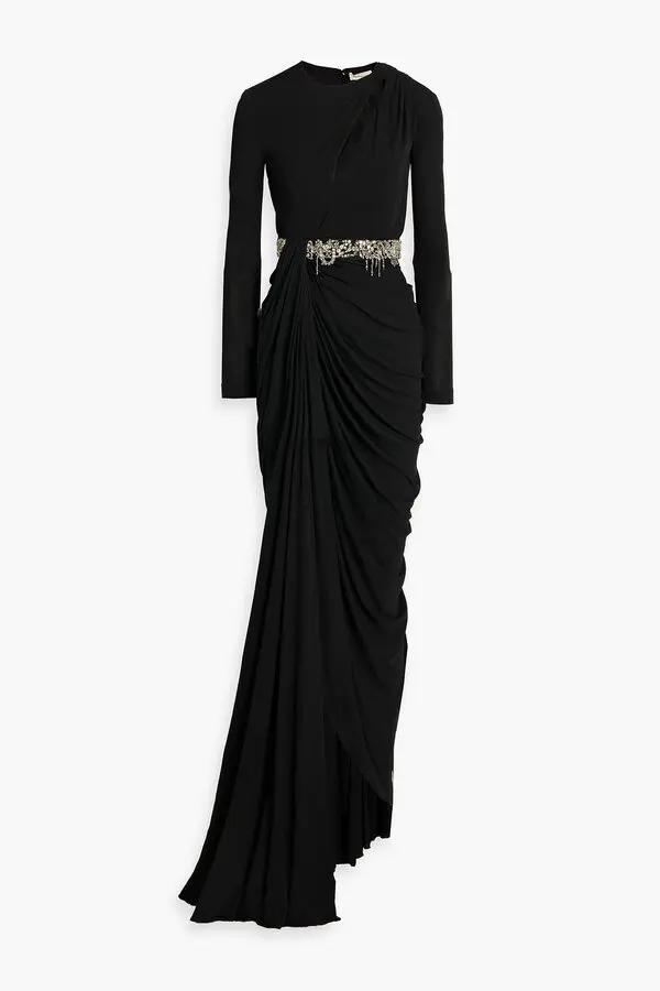Alexander McQueen Embellished Jersey Gown