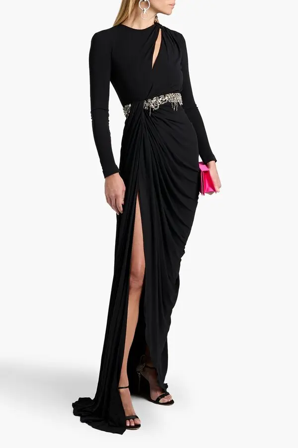Alexander McQueen Embellished Jersey Gown