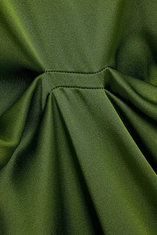 Victoria Beckham Asymmetric Draped Satincrepe Maxi Dress