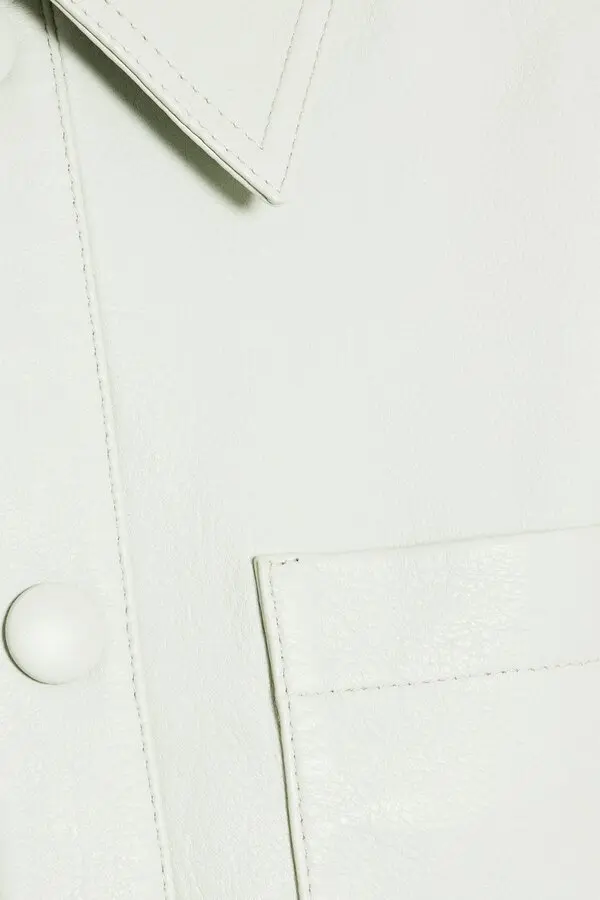 FRAME Cropped Leather Jacket