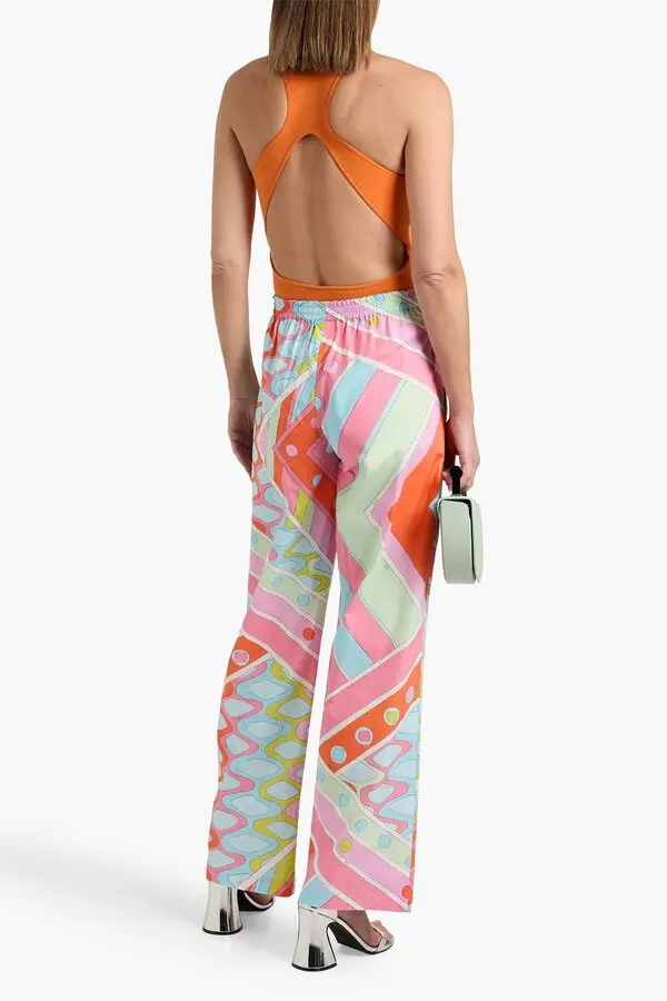Emilio Pucci Printed Cotton-poplin Straight-leg Trousers