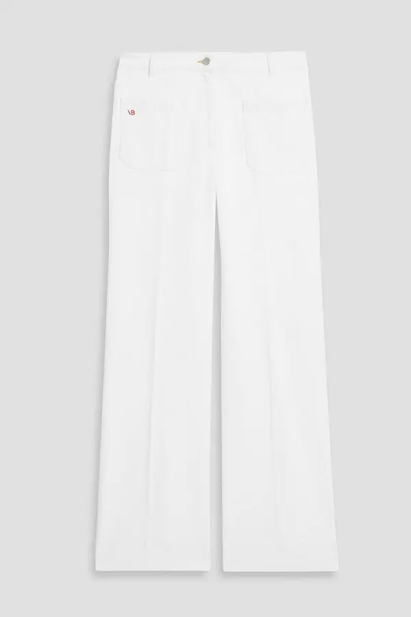 Victoria Beckham Alina High-rise Wide-leg Jeans - White