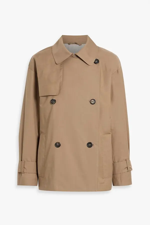 Max Mara Cottonblend Gabardine Trench Coat - Camel