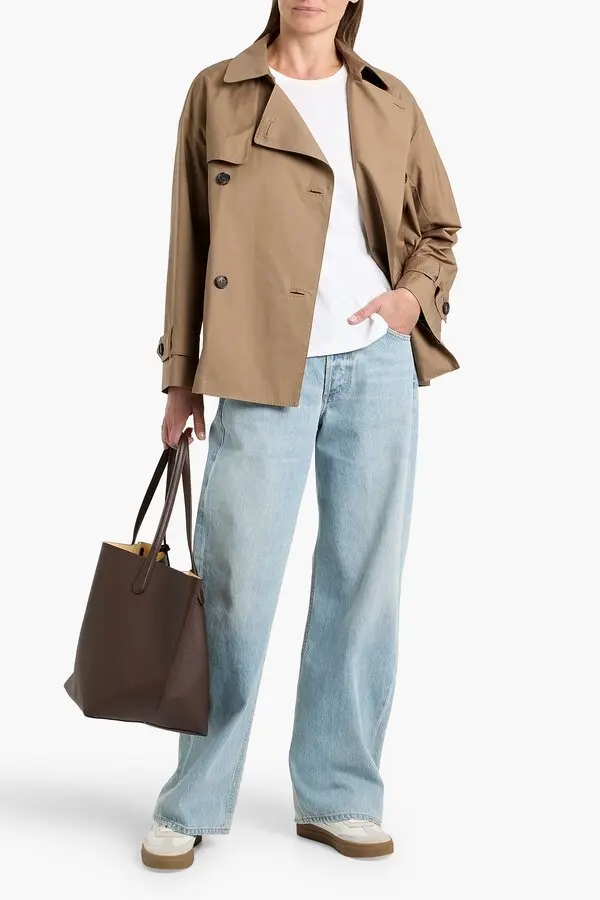 Max Mara Cottonblend Gabardine Trench Coat