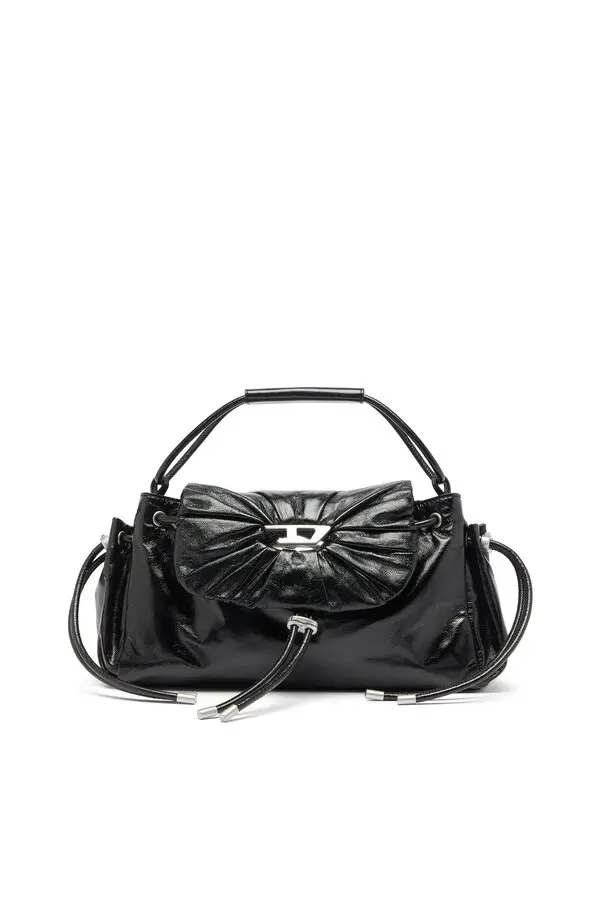 DIESEL® Scrunch-d" Top-handle Bag In Shiny Leather