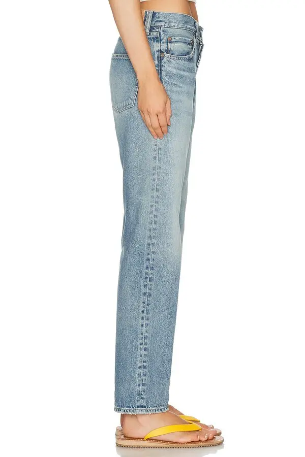 Moussy Vintage Leyden Straight Jeans In Blue