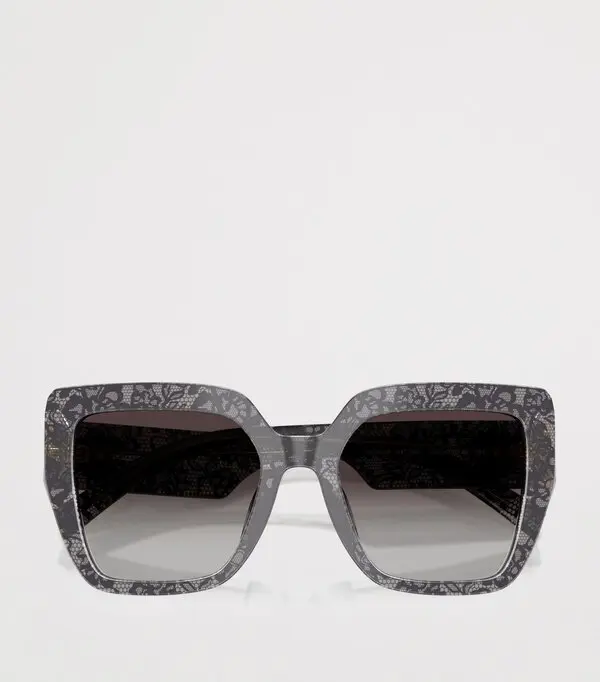 Dolce & Gabbana Lace Print Square Sunglasses