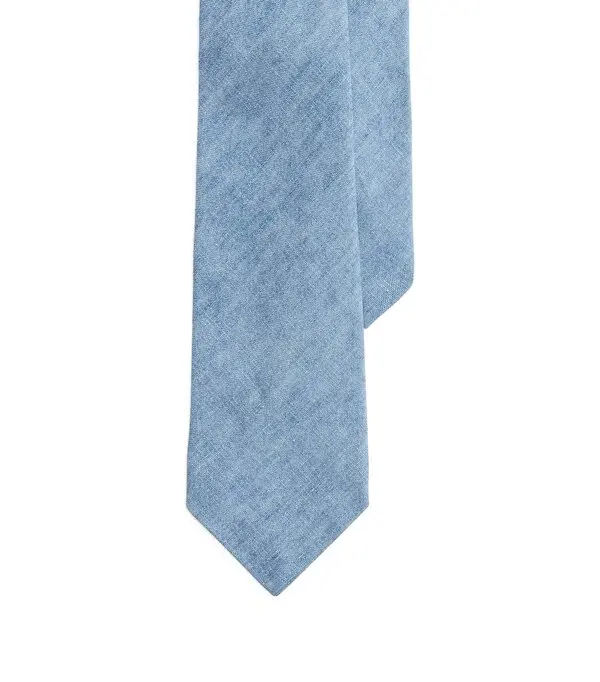 Ralph Lauren Cotton Denim Tie - Blue