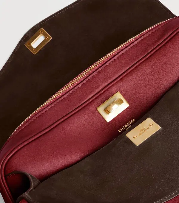 Balenciaga Medium Leather Le 7 Shoulder Bag