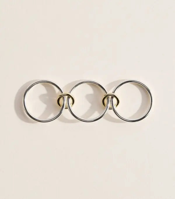 SPINELLI KILCOLLIN Sterling Silver And Yellow Link Ring