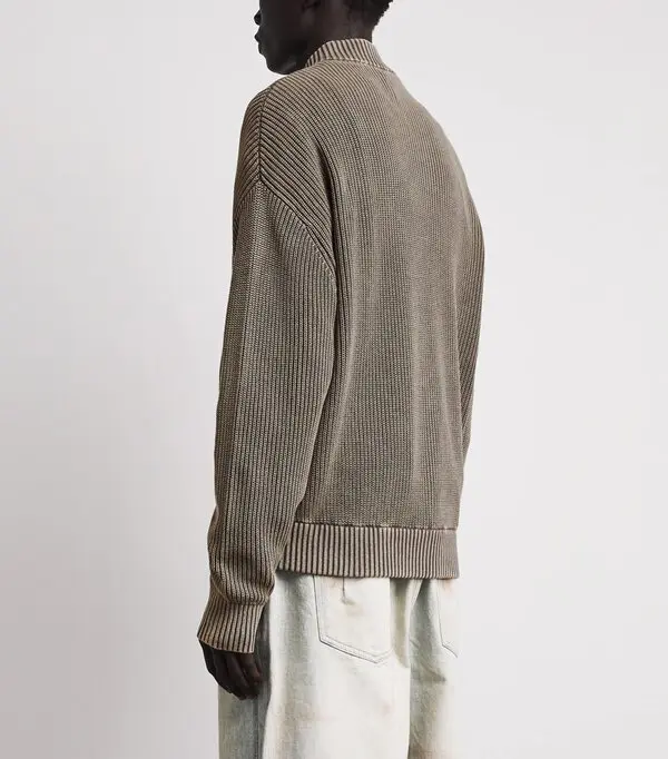 WON HUNDRED Bradley Heavyweight Cotton High-neck Zip-up Cardigan
