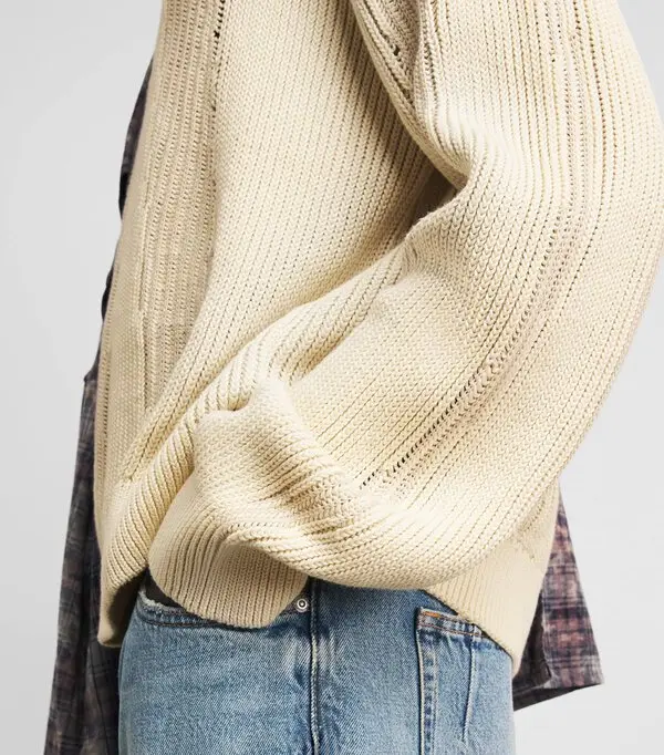 WON HUNDRED Bently Cotton Knit Sweater - White