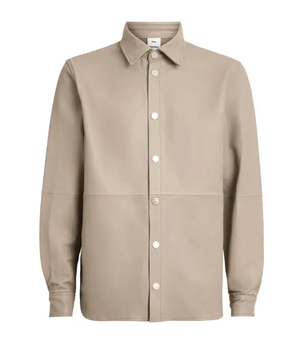 WON HUNDRED Lambskin Adriel Shirt - Beige