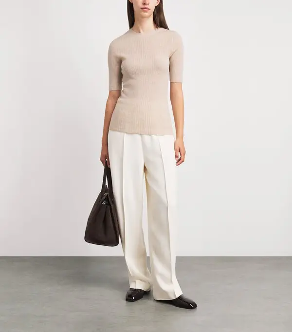 Fabiana Filippi Wool-silk-cashmere Ribbed Sweater